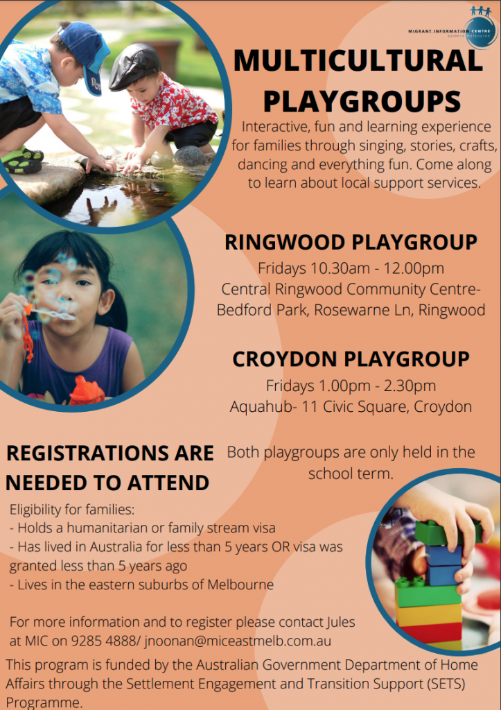 Ringwood Playgroup - Multicultural Playgroup | Migrant Information Centre